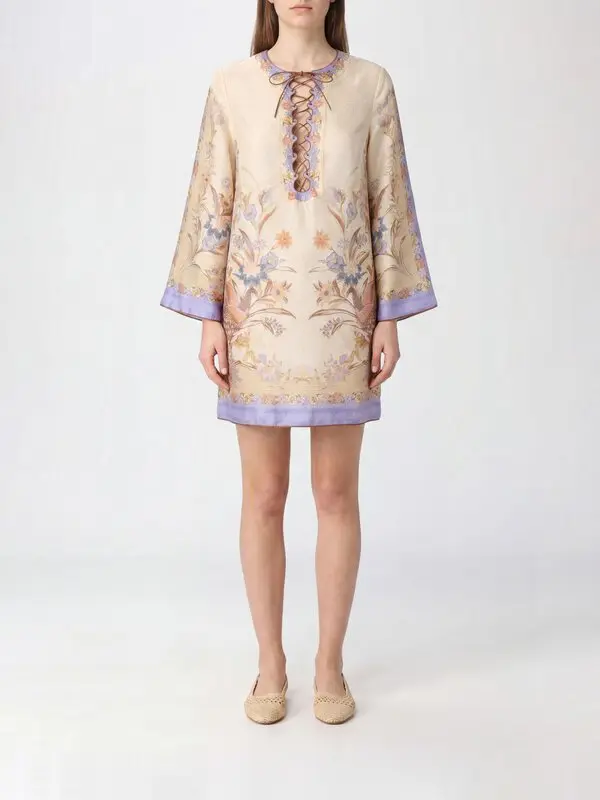 Zimmermann Indra Floral Print Linen Tunic - Beige