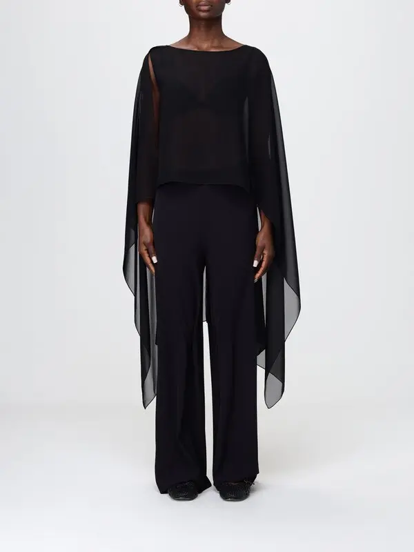 H COUTURE Crêpe Blouse - Black