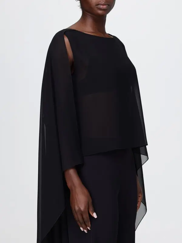 H COUTURE Crêpe Blouse - Black