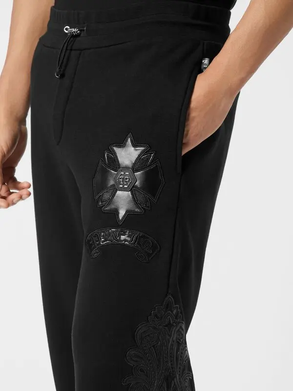Philipp Plein Cotton Jogging Trousers With Embroidery