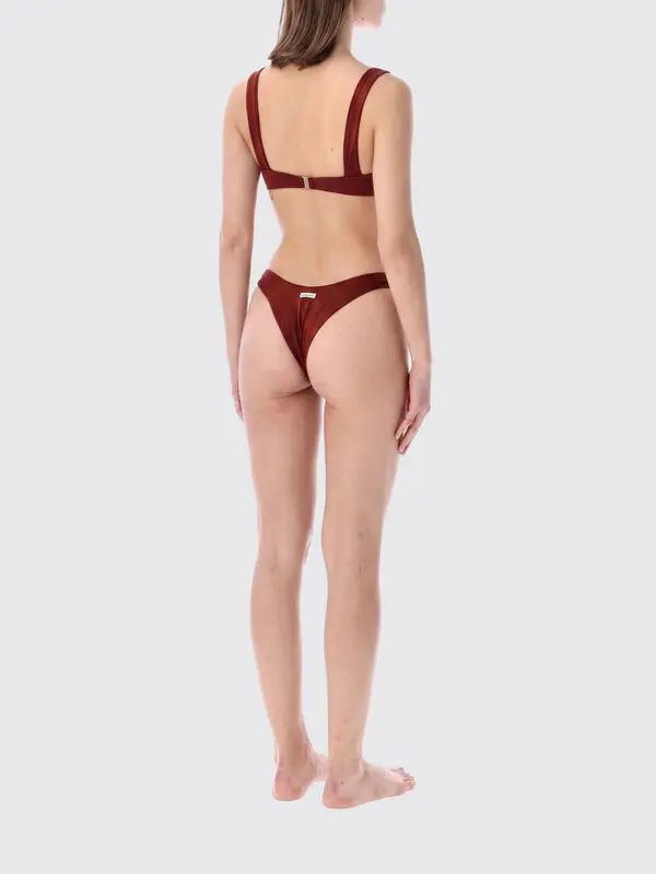 MATINEE Triangle Bikini With V-neck And Brazilian Briefs - Wine