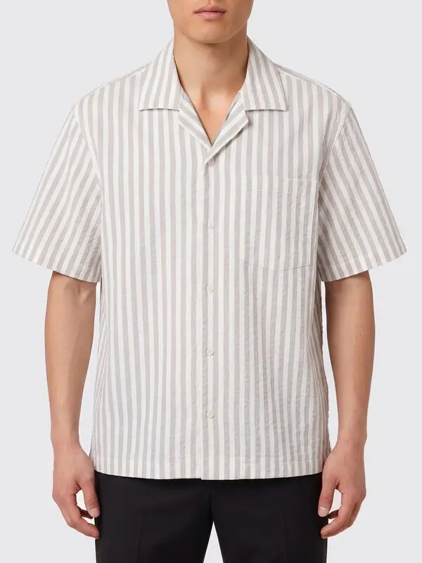 BOSS Striped Stretch Cotton Casual Shirt
