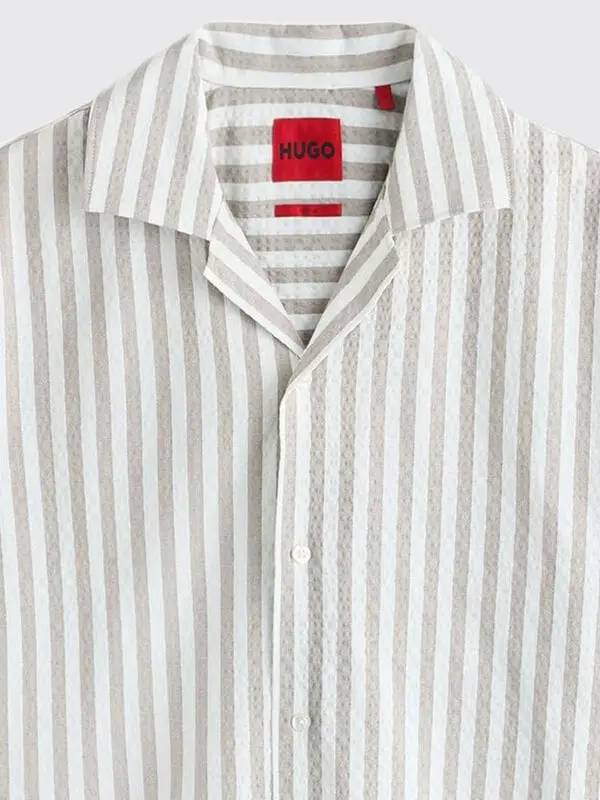BOSS Striped Stretch Cotton Casual Shirt