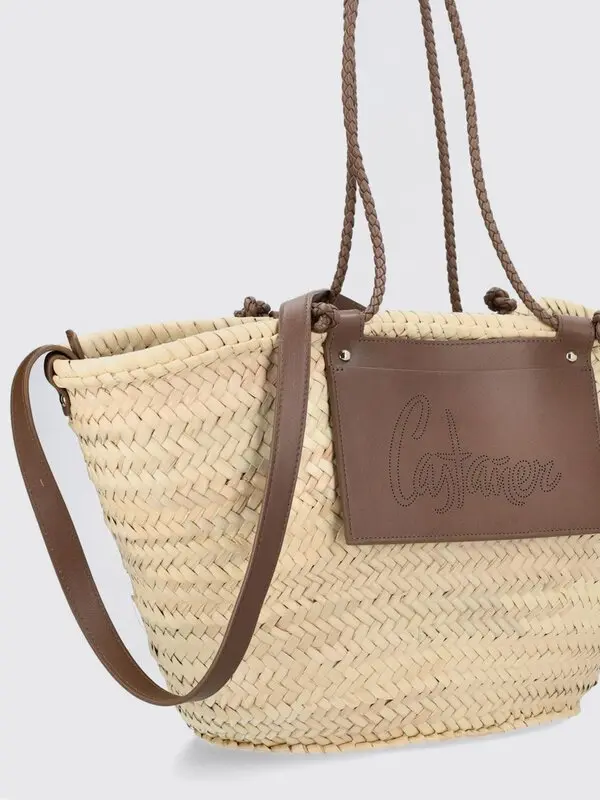 CastaÑer Campania Bi Woven Raffia Shoulder Bag With Pouch