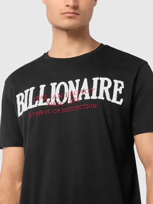 BILLIONAIRE Cotton T-shirt With Logo - Black