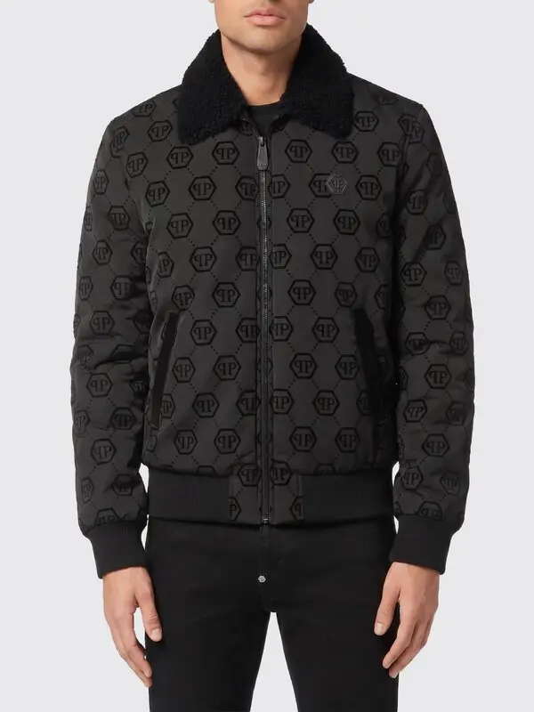 Philipp Plein Pp Aviator Wool Bomber Jacket