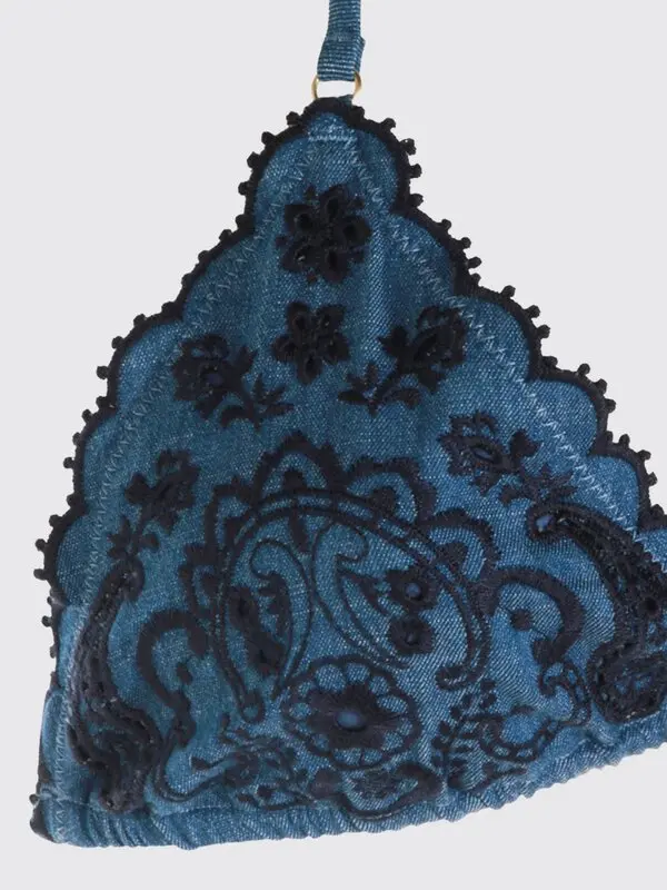 Zimmermann Triangle Bikini In Polyamide With Embroidered Details