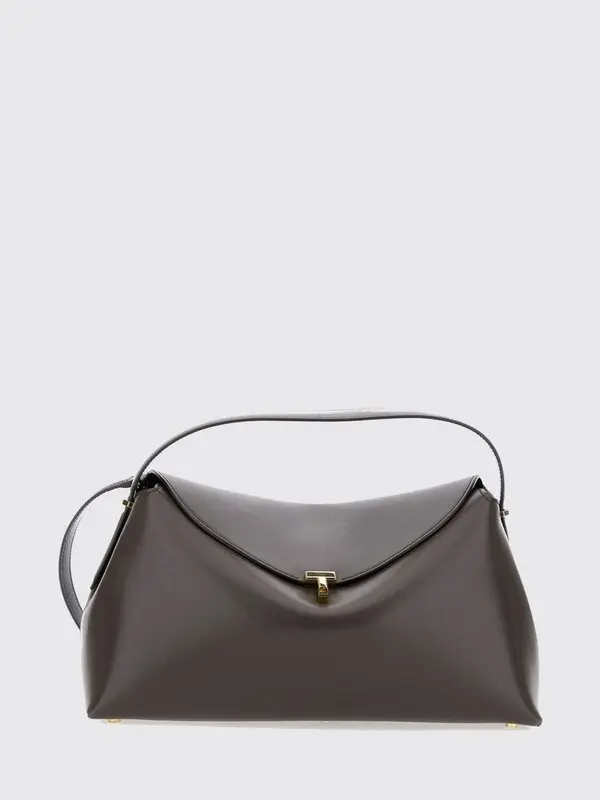TOTEME T-lock Flared Leather Handbag - Brown