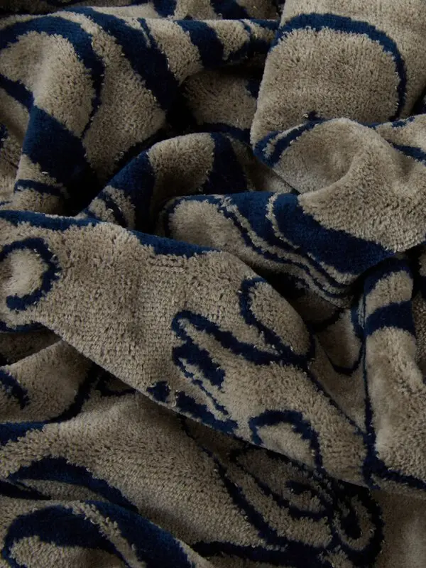 Philipp Plein Set Of 2 Jacquard Logo Cotton Terry Towels - Blue