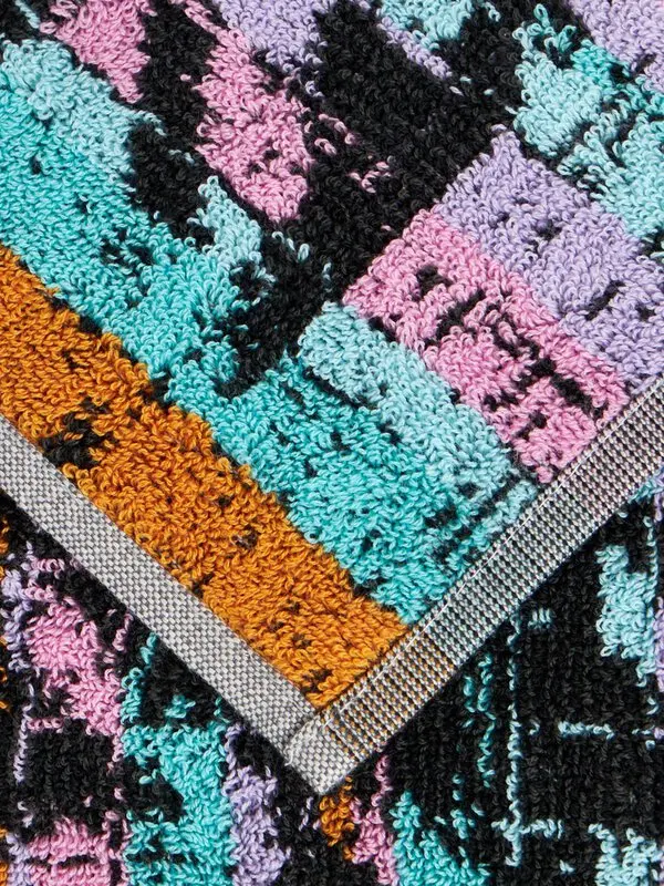 CARRARA Glamour Set Of Two Towels In Cotton Terry With Abstract Motif