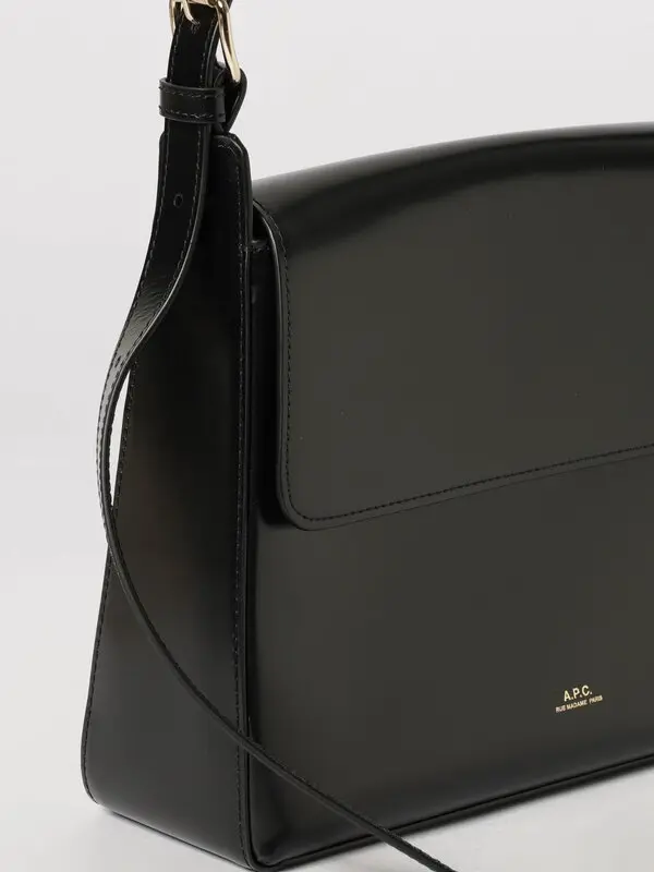 A.p.c. Leather Shoulder Bag - Black