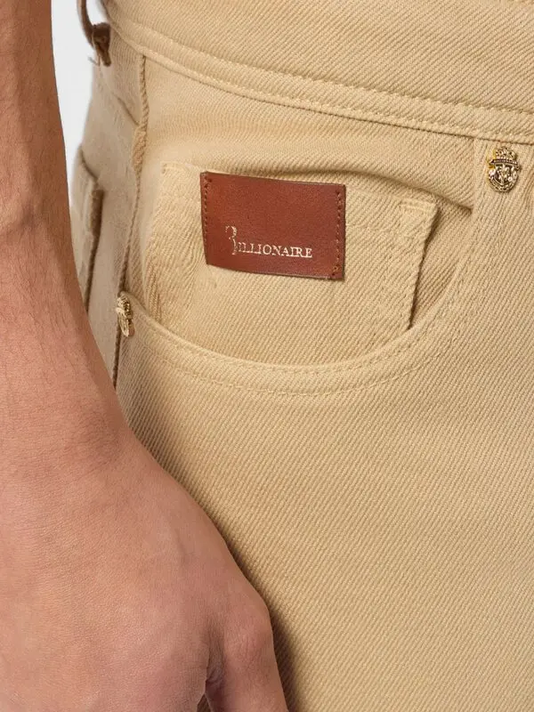 BILLIONAIRE Slim Fit Jeans In Denim - Beige