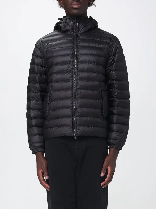 C.P. COMPANY Short Nylon Puffer Jacket With Iconic Goggle Hood