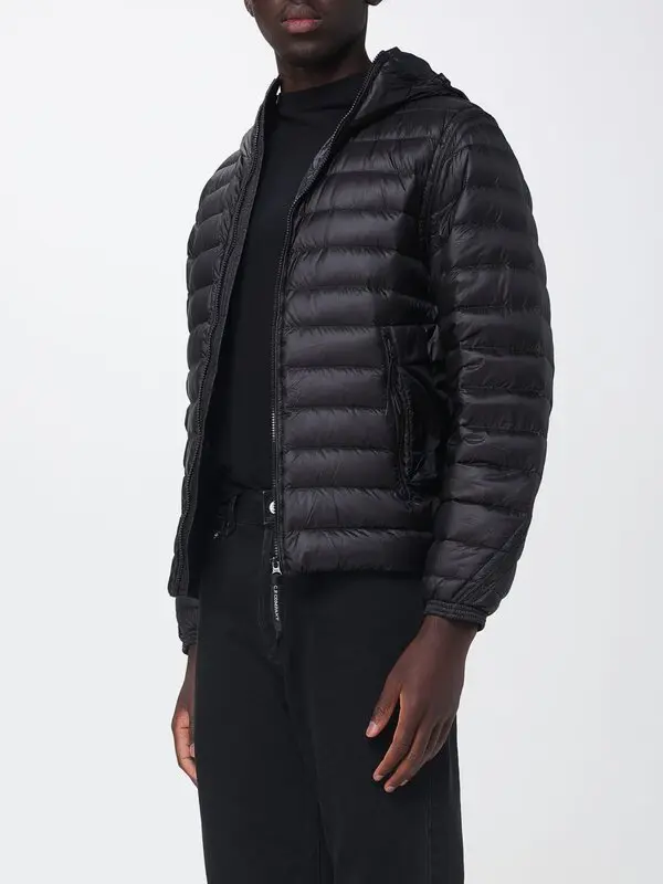 C.P. COMPANY Short Nylon Puffer Jacket With Iconic Goggle Hood