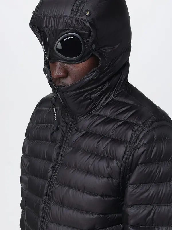 C.P. COMPANY Short Nylon Puffer Jacket With Iconic Goggle Hood