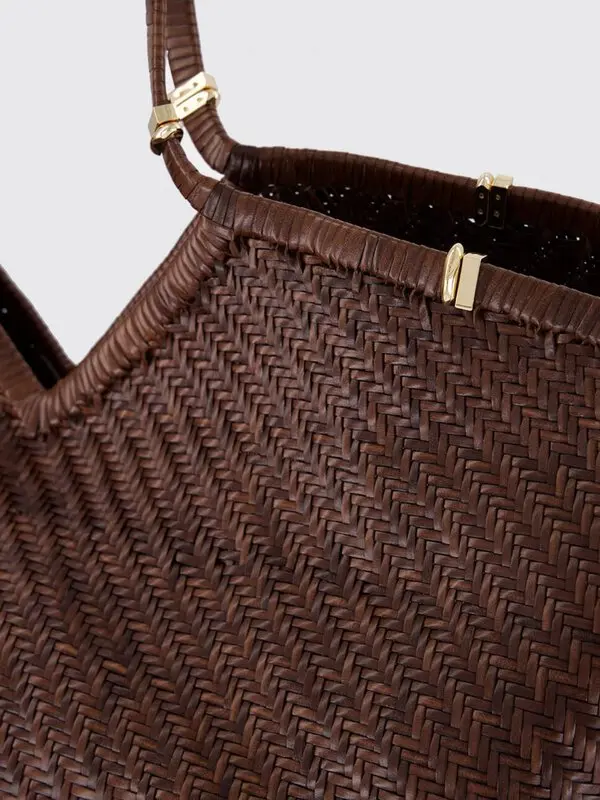 Benedetta Bruzziches Woven Tote Bag - Coffee