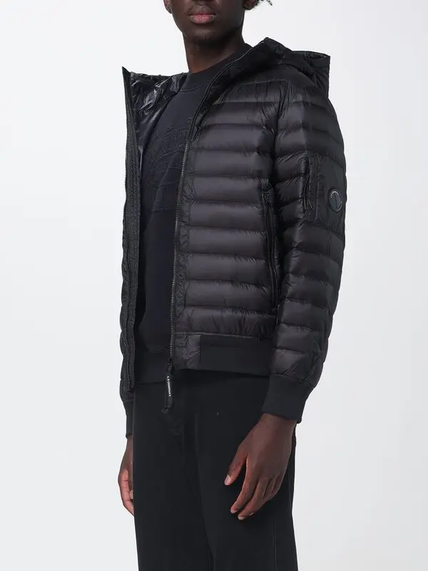 C.P. COMPANY Short Quilted Nylon Puffer Jacket With High Neck