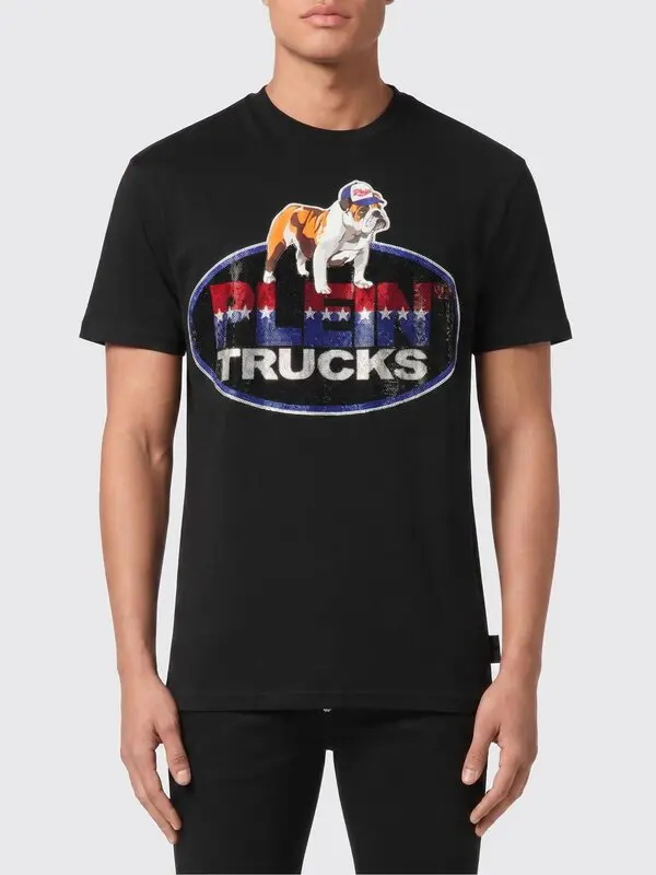 Philipp Plein Printed Cotton T-shirt - Black