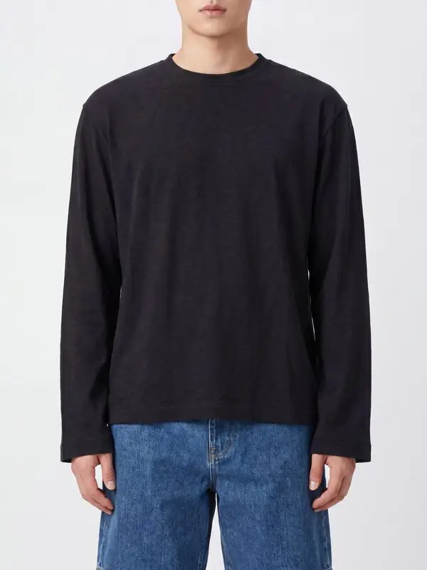 Jacquemus Long-sleeved Paper-blend T-shirt With Dropped Shoulders