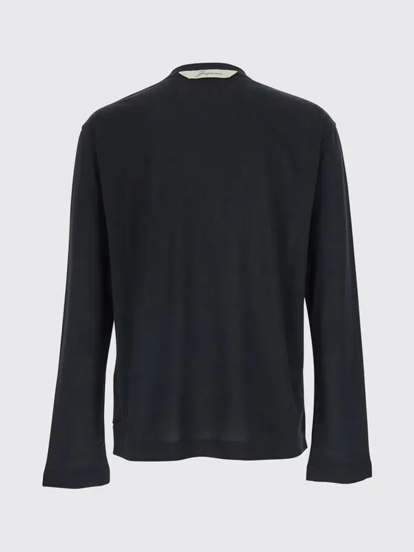 Jacquemus Long-sleeved Paper-blend T-shirt With Dropped Shoulders