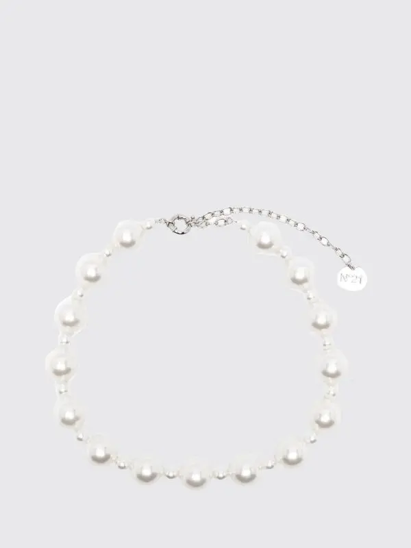 N° 21 Synthetic Pearl And Crystal Embellished Necklace