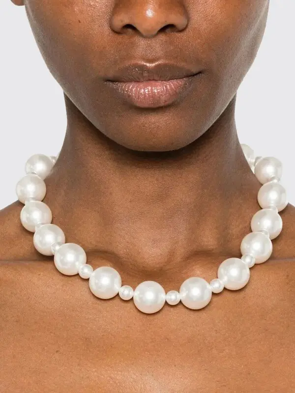N° 21 Synthetic Pearl And Crystal Embellished Necklace