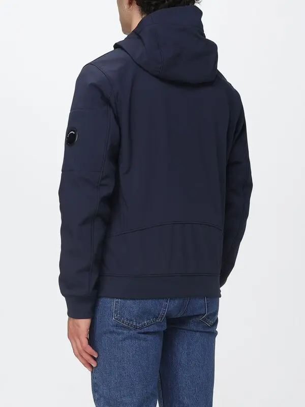 C.P. COMPANY Technical Fabric Hooded Windbreaker Jacket - Blue