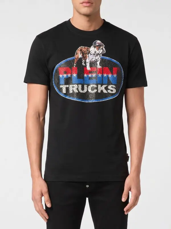 Philipp Plein Printed Cotton T-shirt - Black