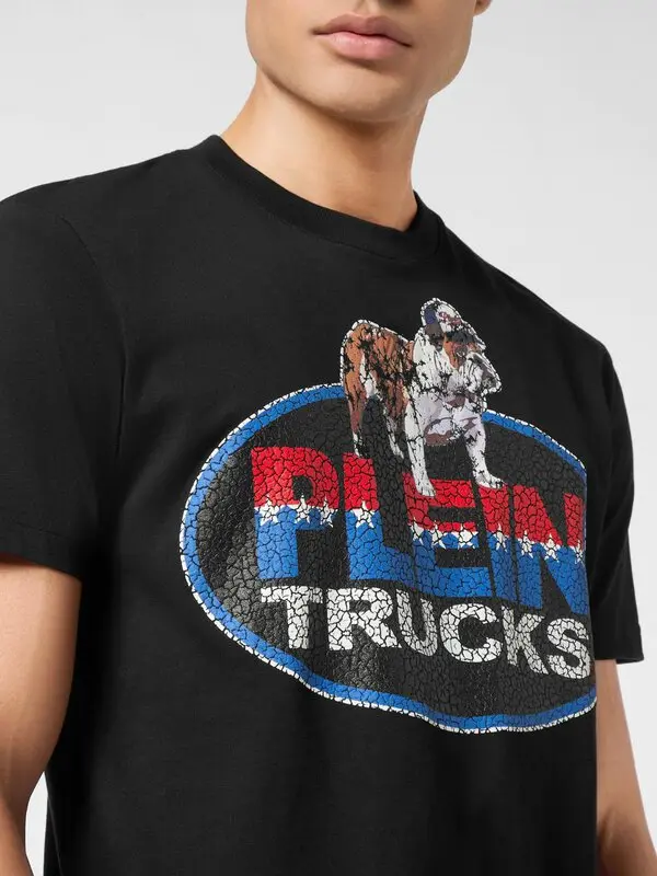Philipp Plein Printed Cotton T-shirt - Black