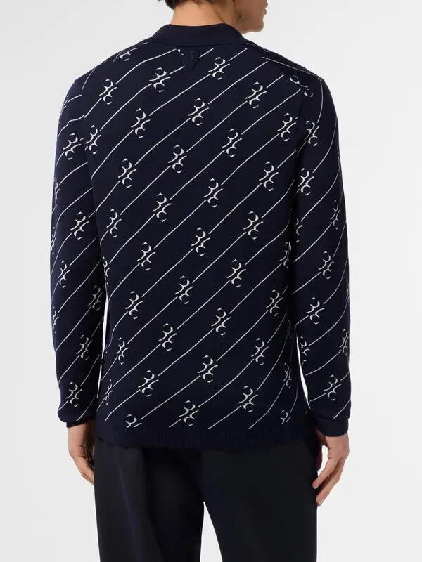 BILLIONAIRE Merino Wool And Silk Polo Shirt With Logo