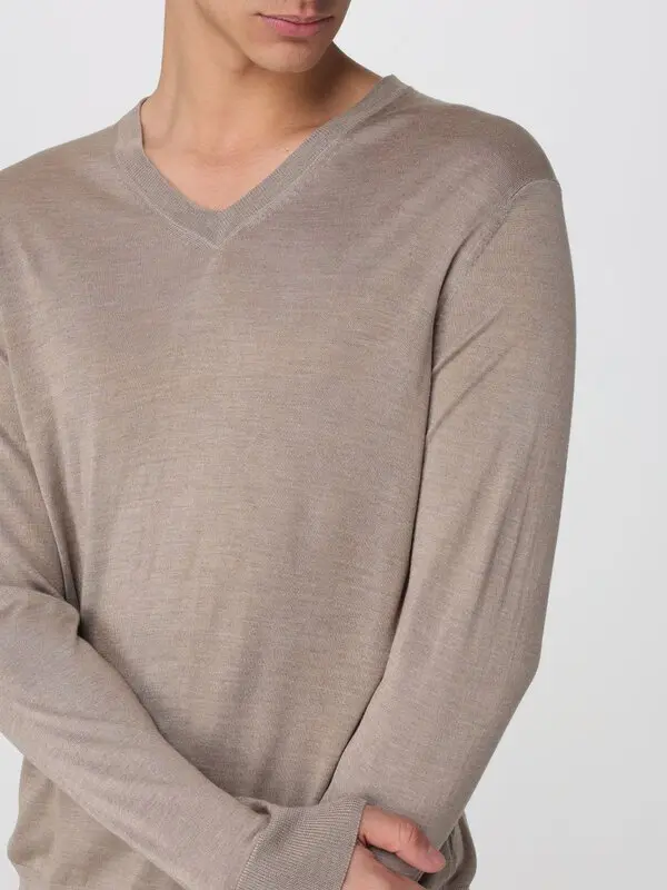 BALLANTYNE Silk Knit V-neck Jumper - Ivory