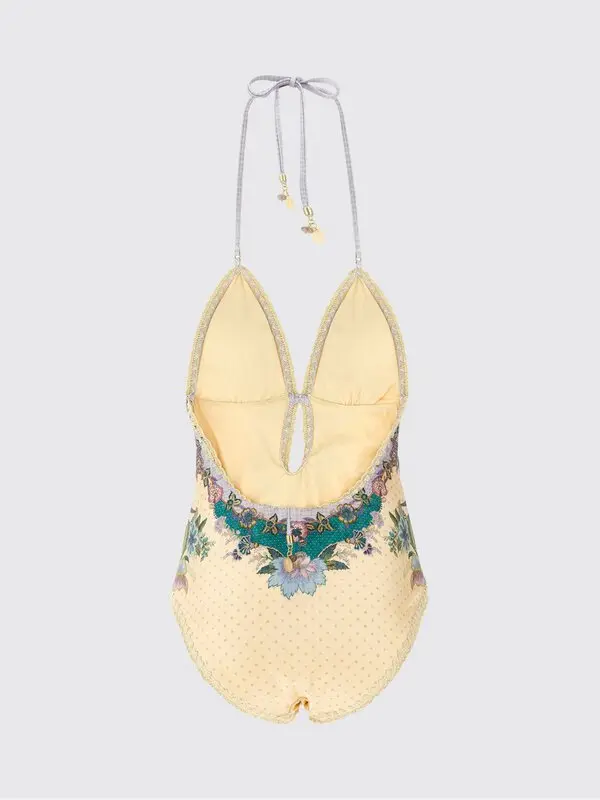Zimmermann Floral Print Halter Neck One-piece Swimsuit