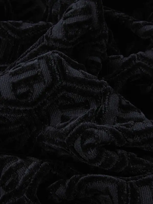 Philipp Plein Set Of 2 Cotton Terry Towels With Jacquard Logo - Black