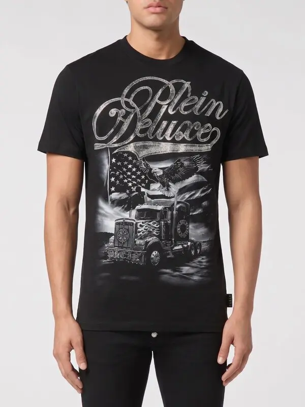 Philipp Plein T-shirt With Rhinestone Logo