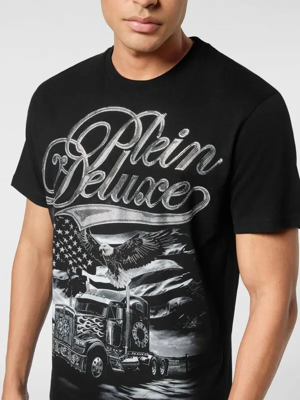 Philipp Plein T-shirt With Rhinestone Logo