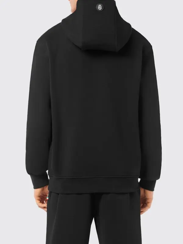 BILLIONAIRE Cotton Hoodie With Baroque Print - Black