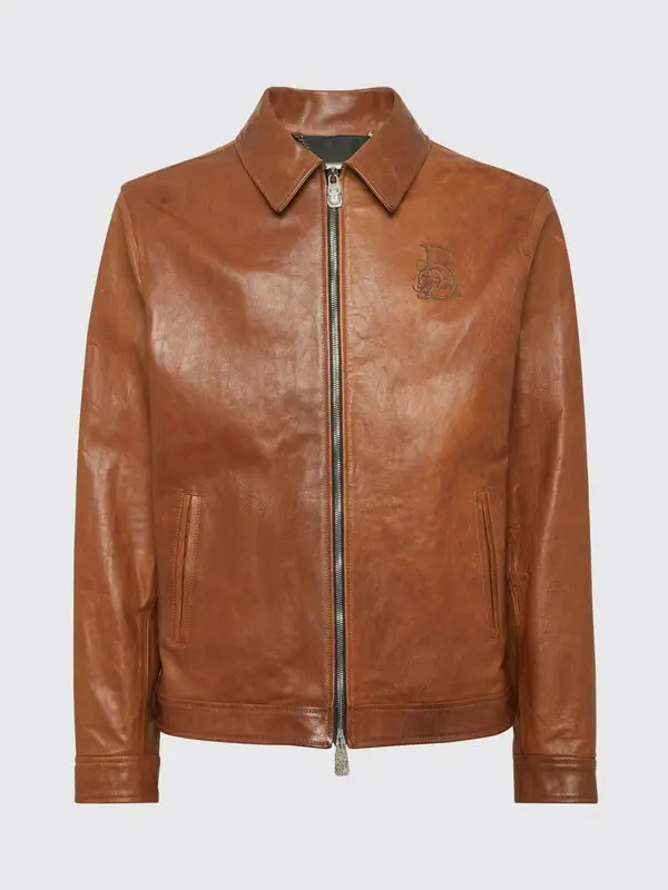 BILLIONAIRE Sheepskin Leather Jacket - Brown