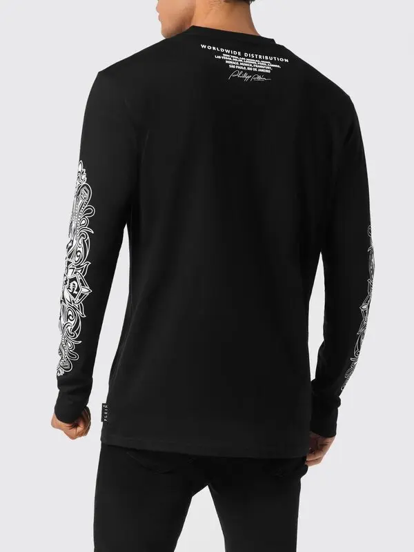 Philipp Plein Printed Cotton T-shirt - Black
