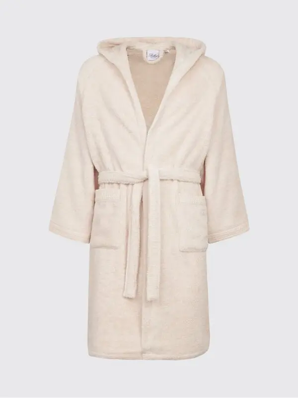 BELLORA Fiocco Hooded Bathrobe In 400 Gsm Cotton Terry - Pink