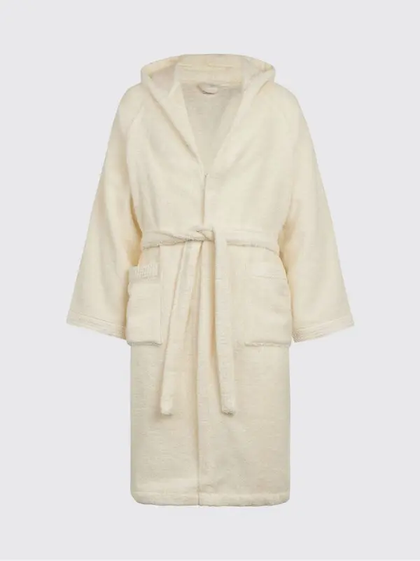 BELLORA Fiocco Hooded Bathrobe In 400 Gsm Cotton Terry - Yellow Cream