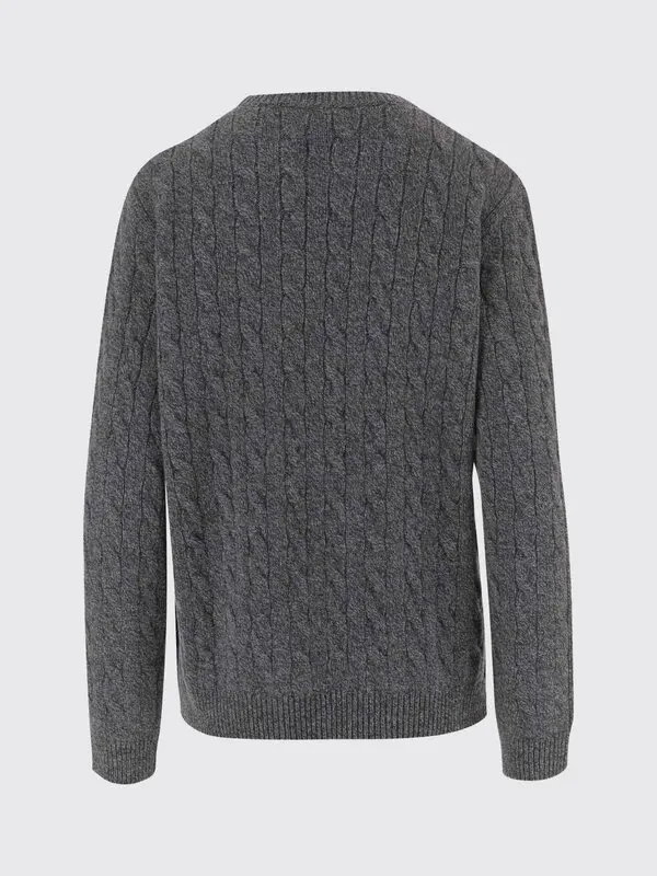 Valentino Garavani Slim Fit Crewneck Sweater In Pure Virgin Wool - Grey