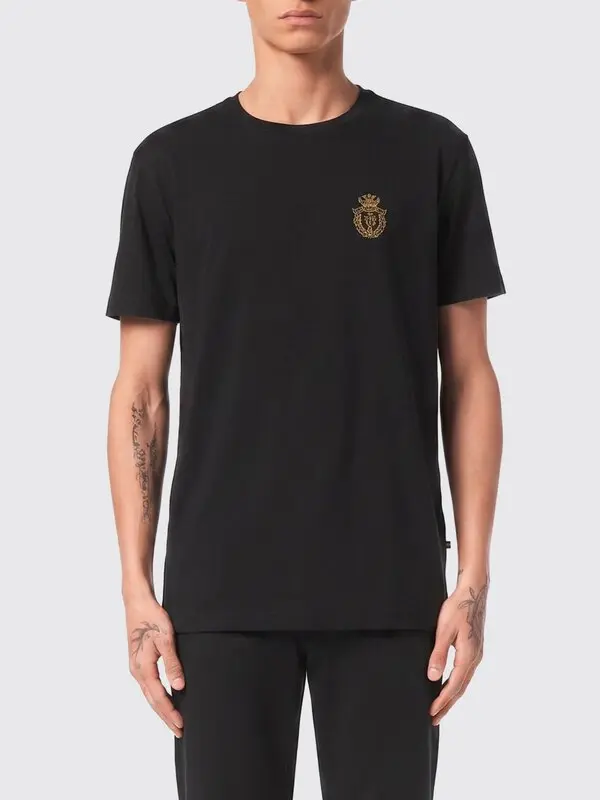 BILLIONAIRE Cotton T-shirt With Emblem - Black