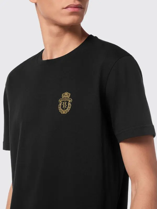 BILLIONAIRE Cotton T-shirt With Emblem - Black