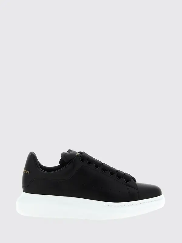 Alexander McQueen Leather Sneakers - Black