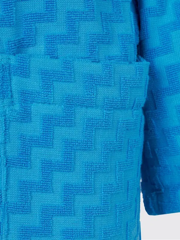 CARRARA Malè Hooded Zig-zag Pattern Bathrobe