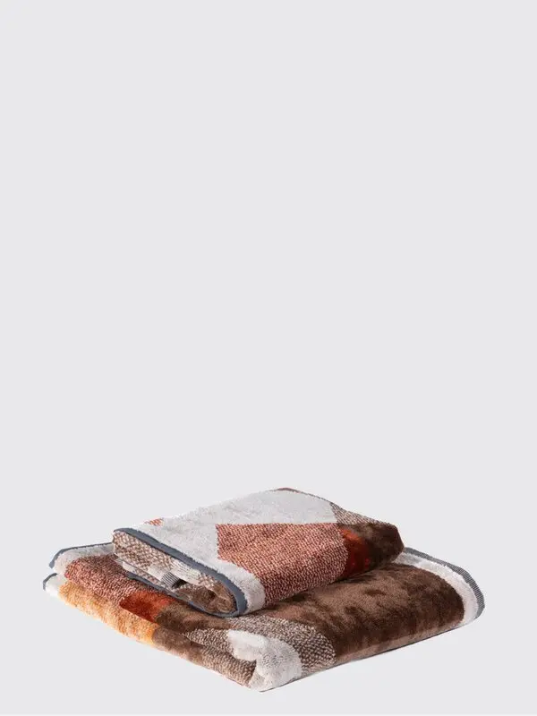 CARRARA Washington Set Of Two Cotton Terry Towels - Burnt
