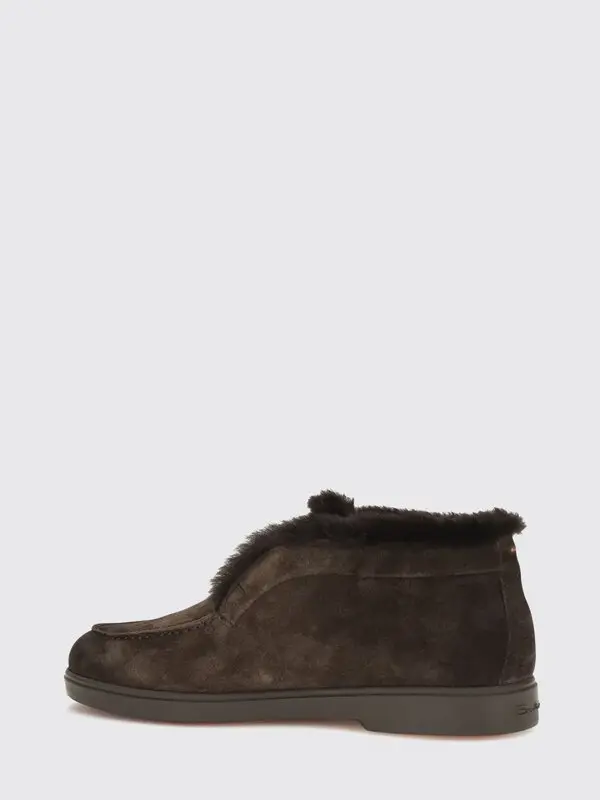 Santoni Fur Lined Ankle Boots