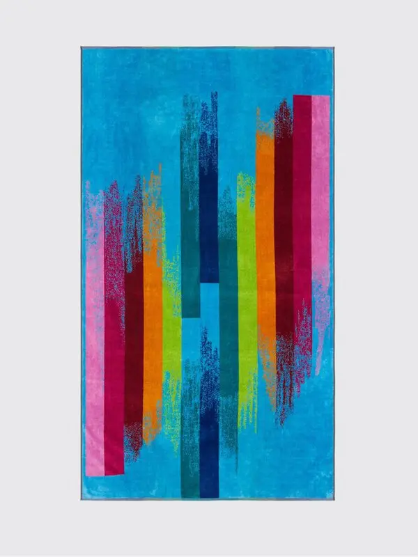 CARRARA Jamaica Multi Striped Cotton Terry Beach Towel