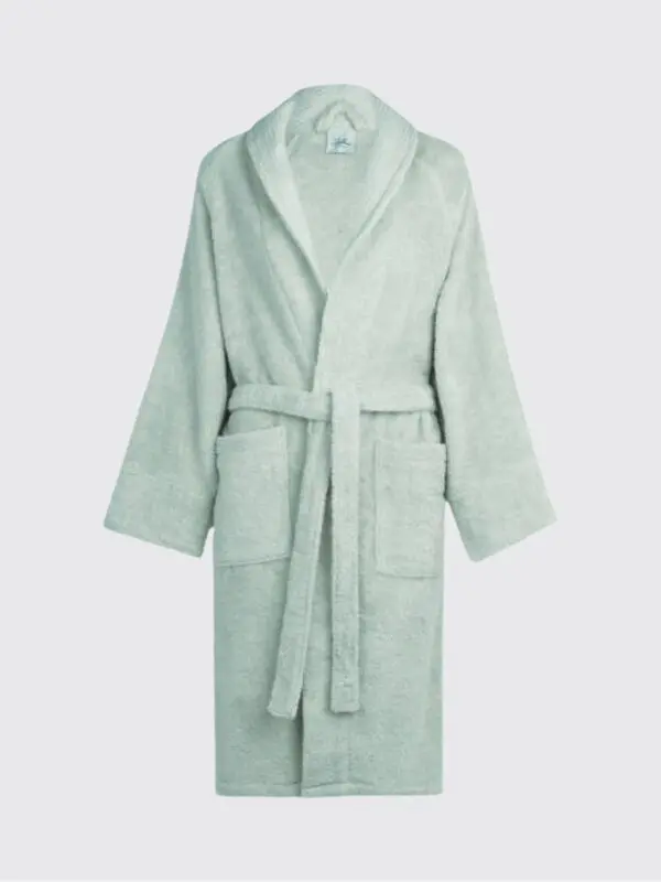 BELLORA Fiocco Hooded Cotton Terry Bathrobe With Belt - Green