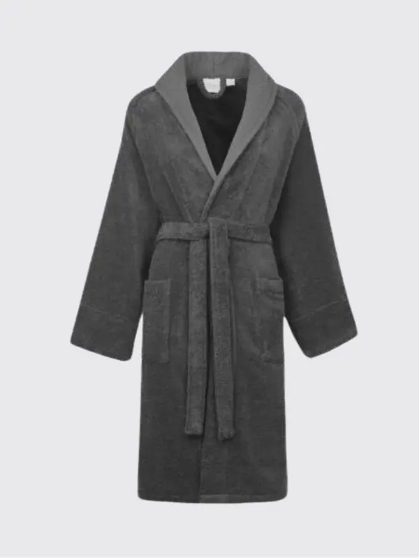 BELLORA Fiocco Hooded Cotton Terry Bathrobe With Belt - Grey